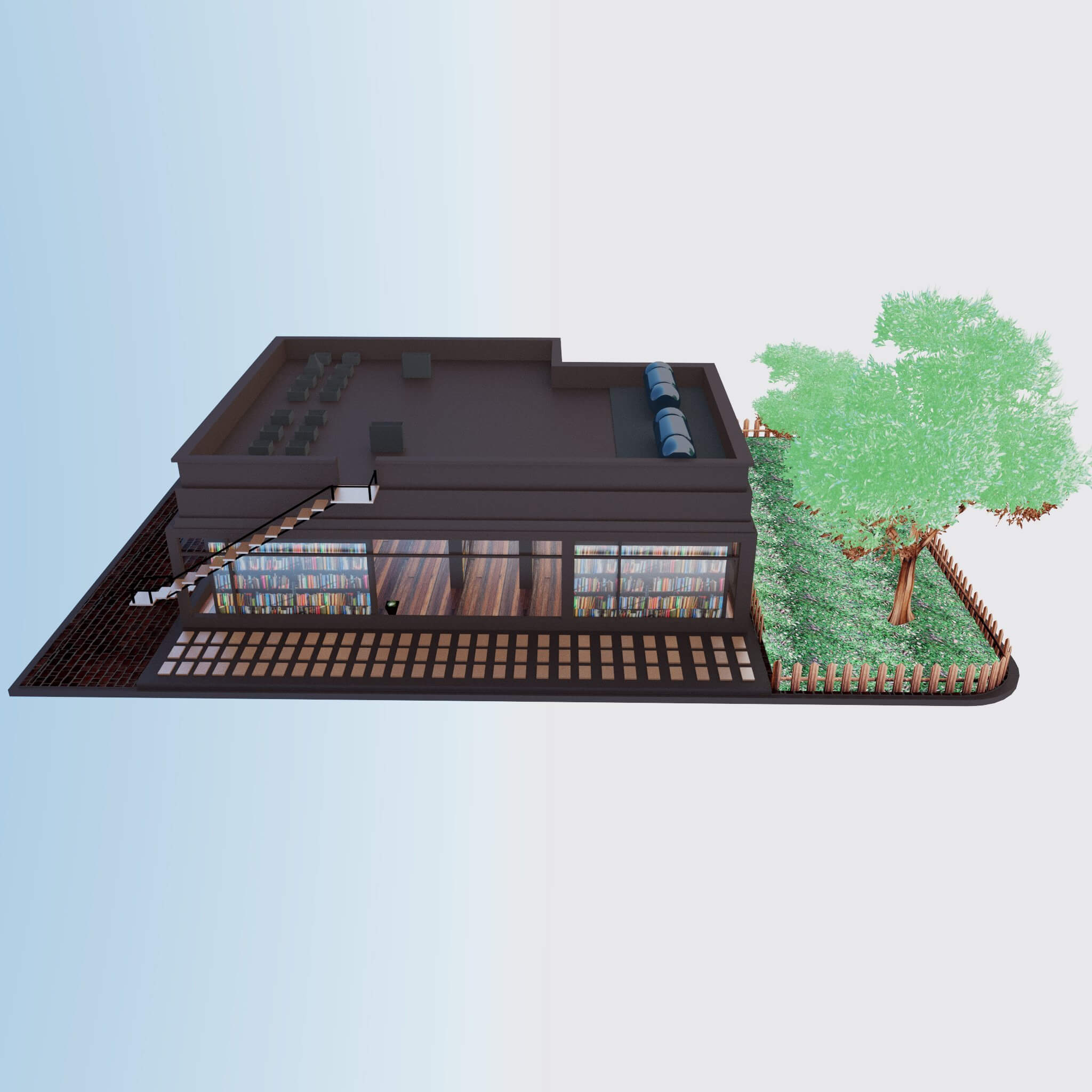 Realistic Book Store - 3D Model by BILALGOK