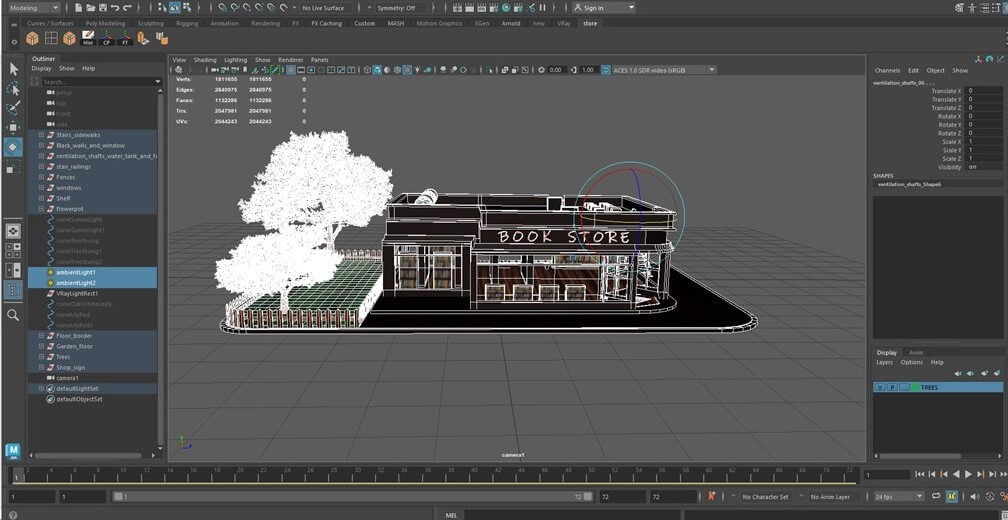 Realistic Book Store - 3D Model by BILALGOK