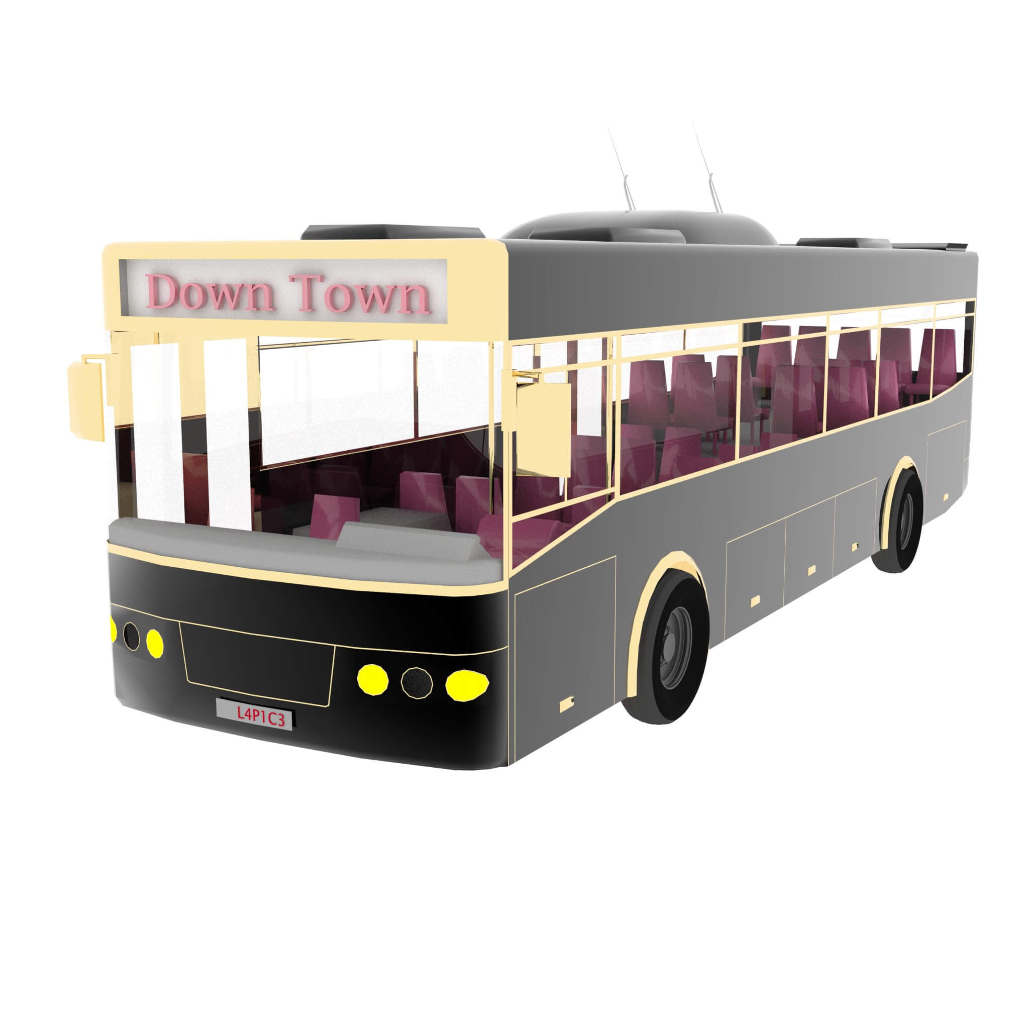 Realistic City Bus - 3D Model by BILALGOK