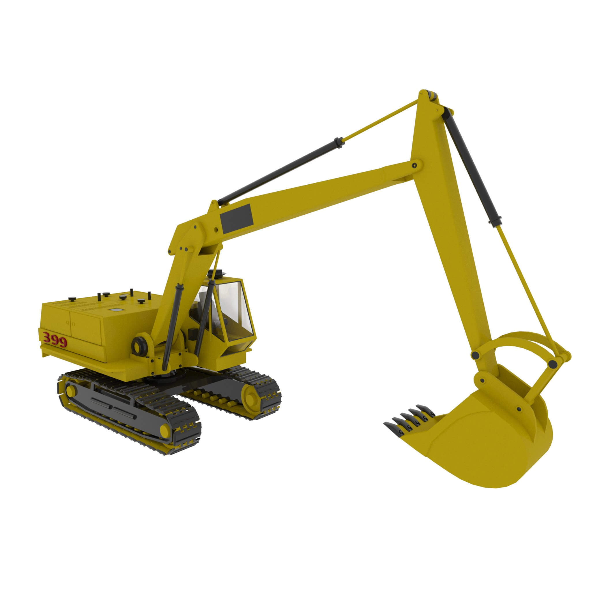 Crawler Excavator - 3D Model by BILALGOK