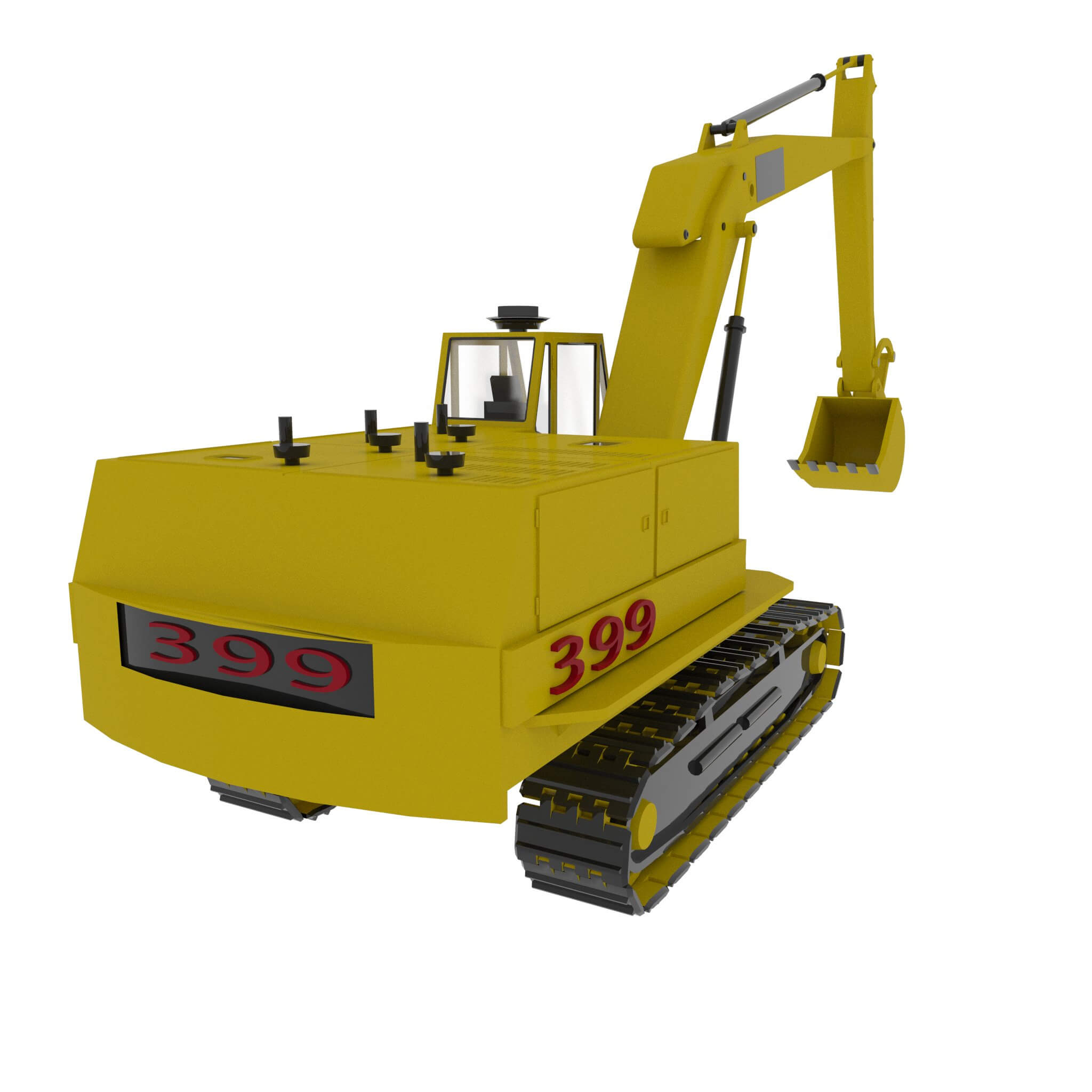 Crawler Excavator - 3D Model by BILALGOK
