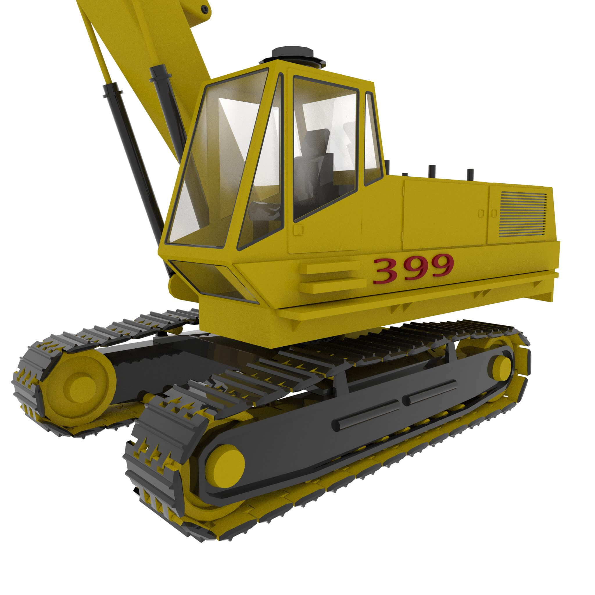 Crawler Excavator - 3D Model by BILALGOK