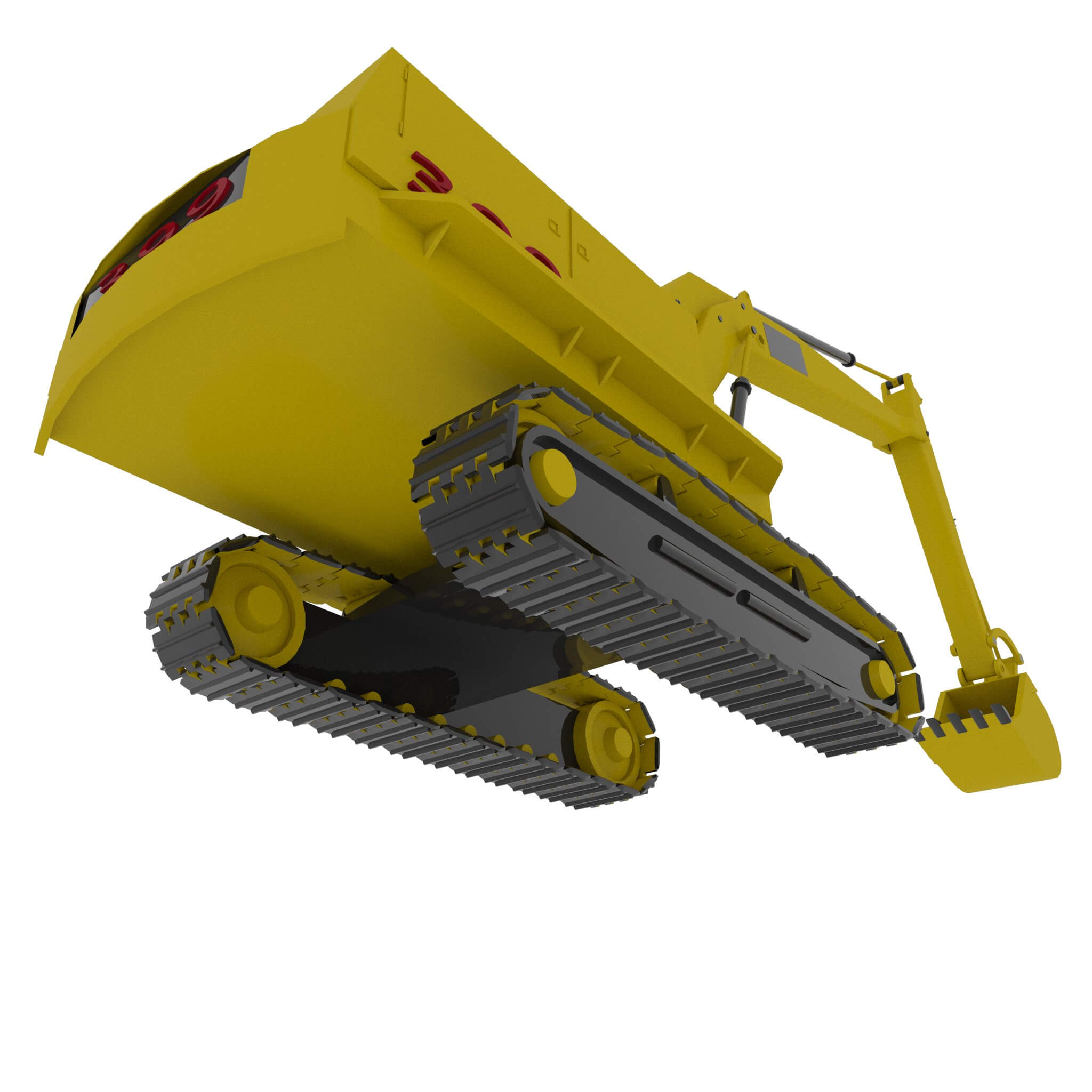 Crawler Excavator - 3D Model by BILALGOK