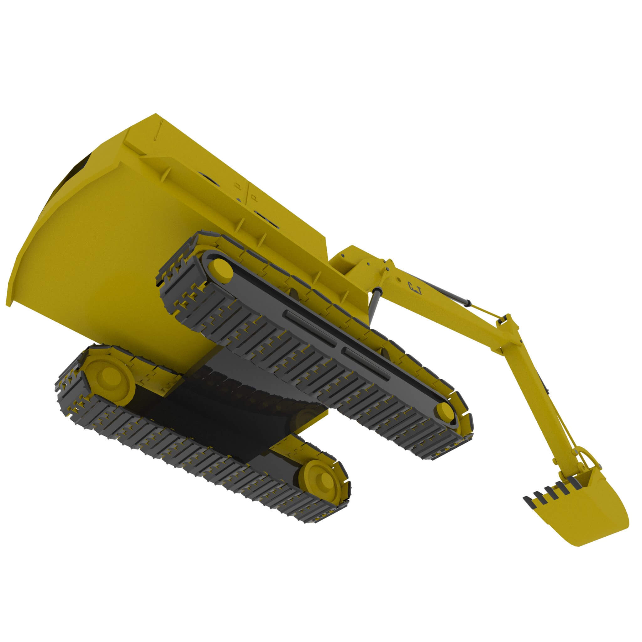 Detailed Excavator - 3D Model by BILALGOK