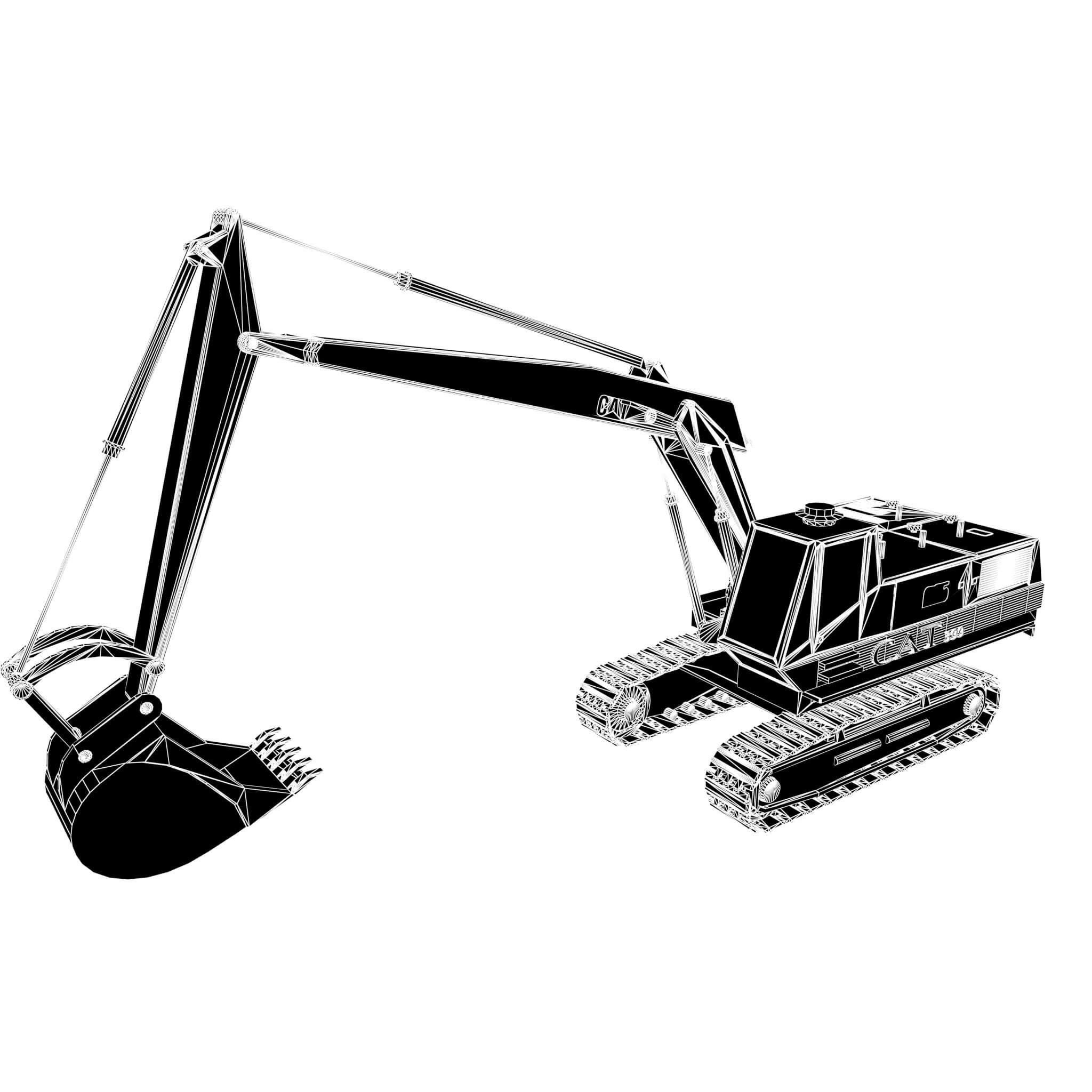 Detailed Excavator - 3D Model by BILALGOK