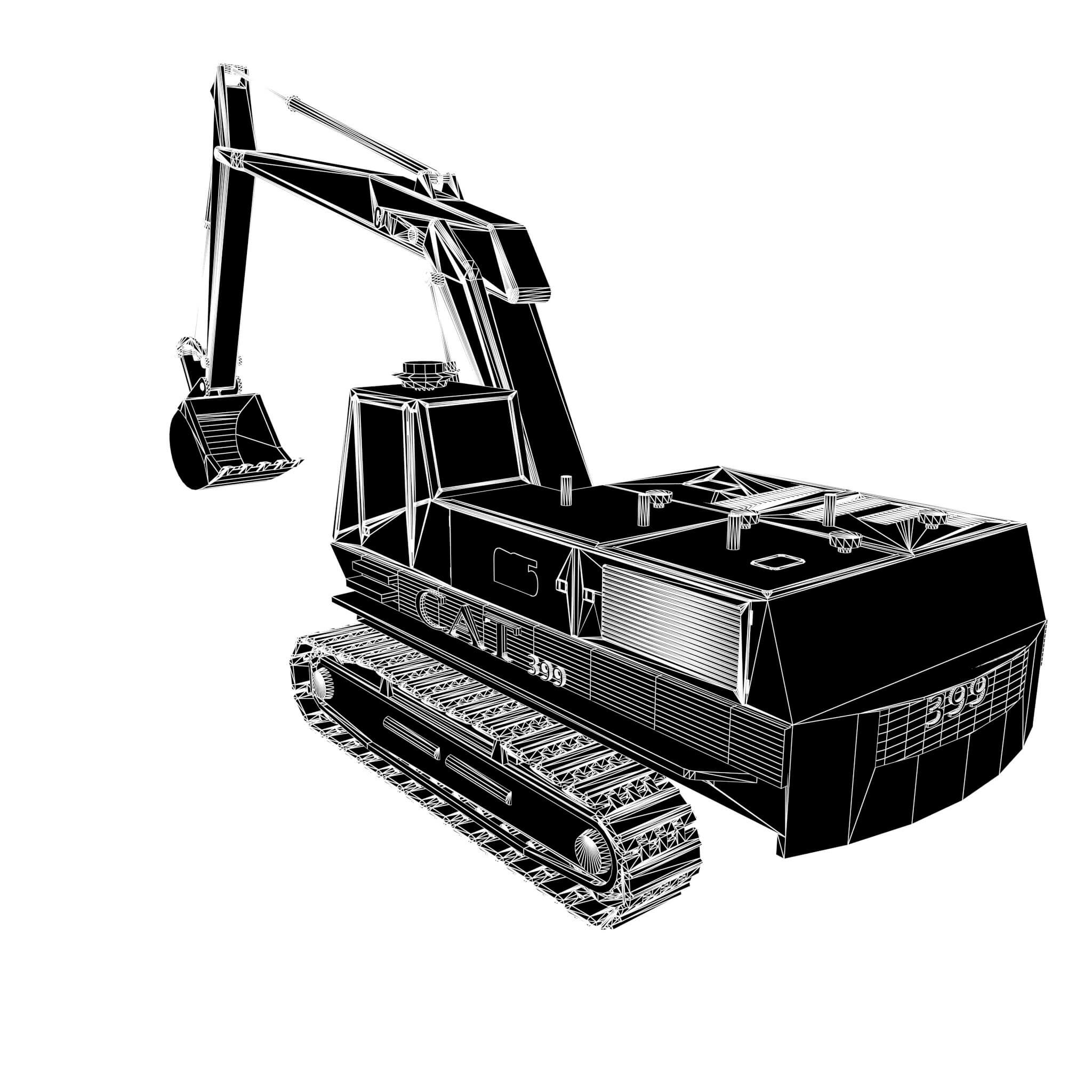 Detailed Excavator - 3D Model by BILALGOK