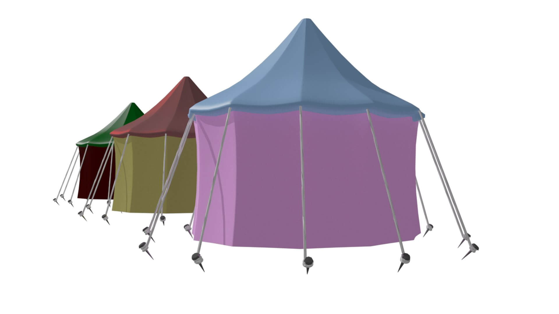 Medieval Tents - 3D Model by BILALGOK