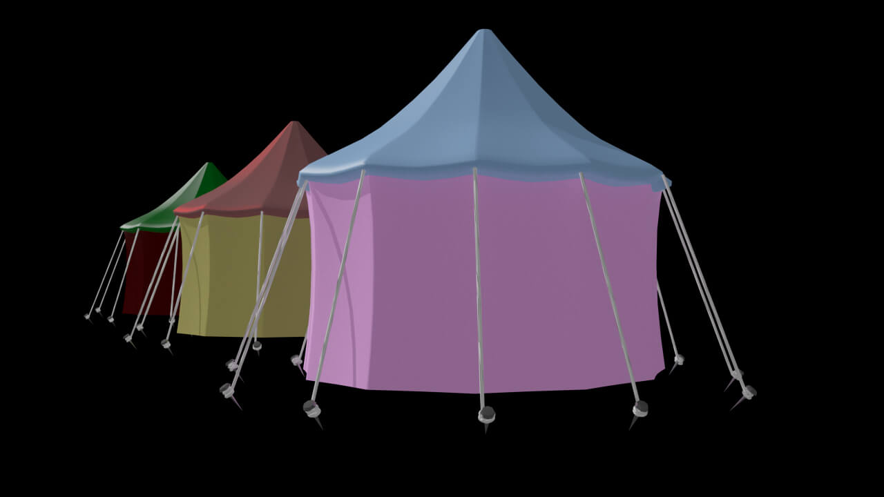 Medieval Tents - 3D Model by BILALGOK