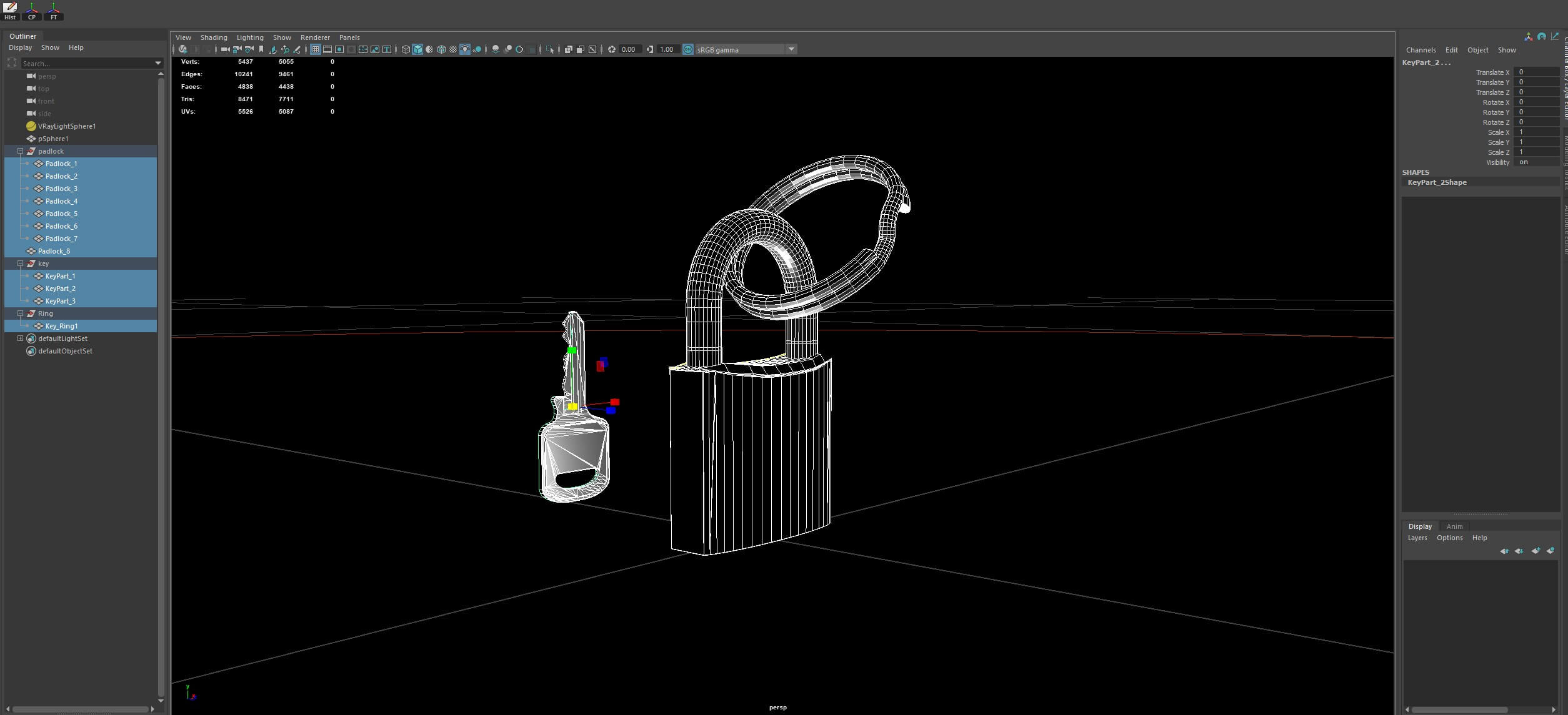 Combination Padlock - 3D Model by BILALGOK