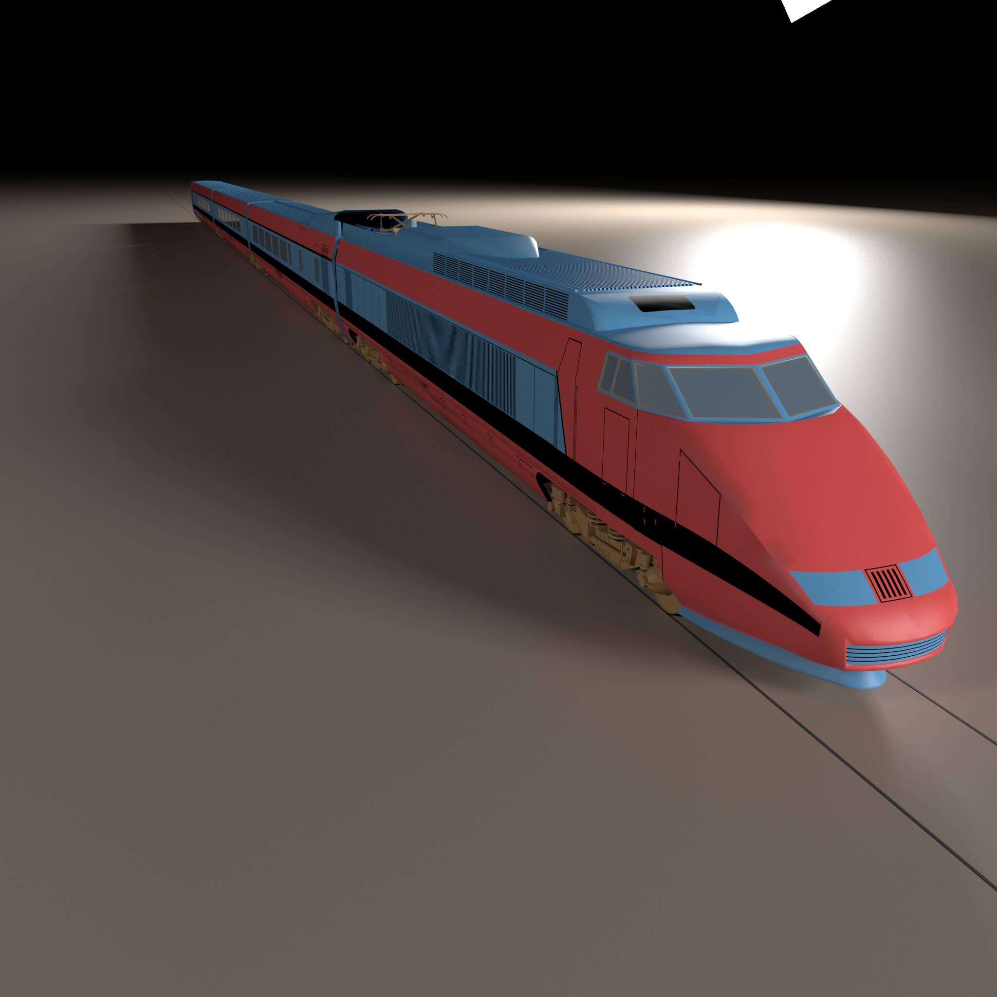 Passenger Train - 3D Model by BILALGOK
