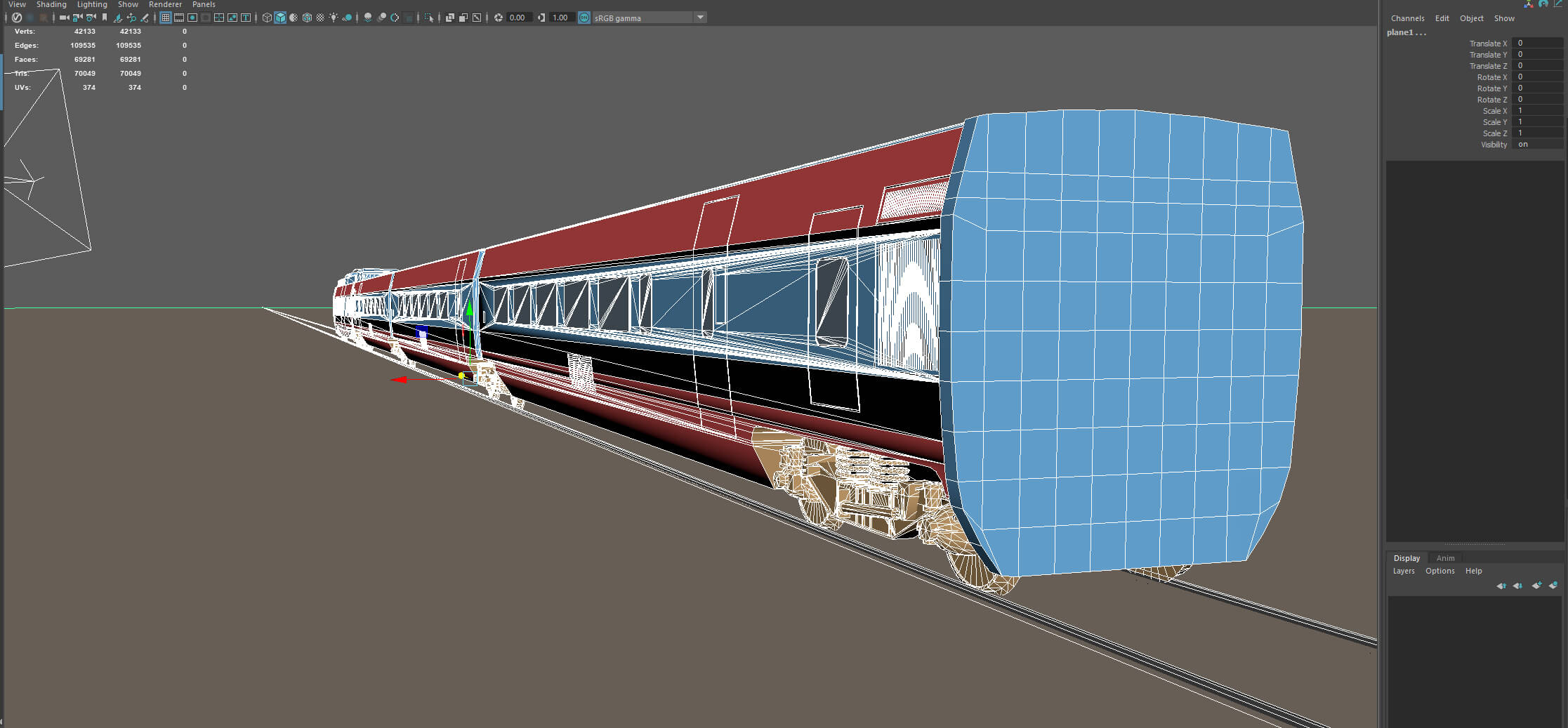 Passenger Train - 3D Model by BILALGOK