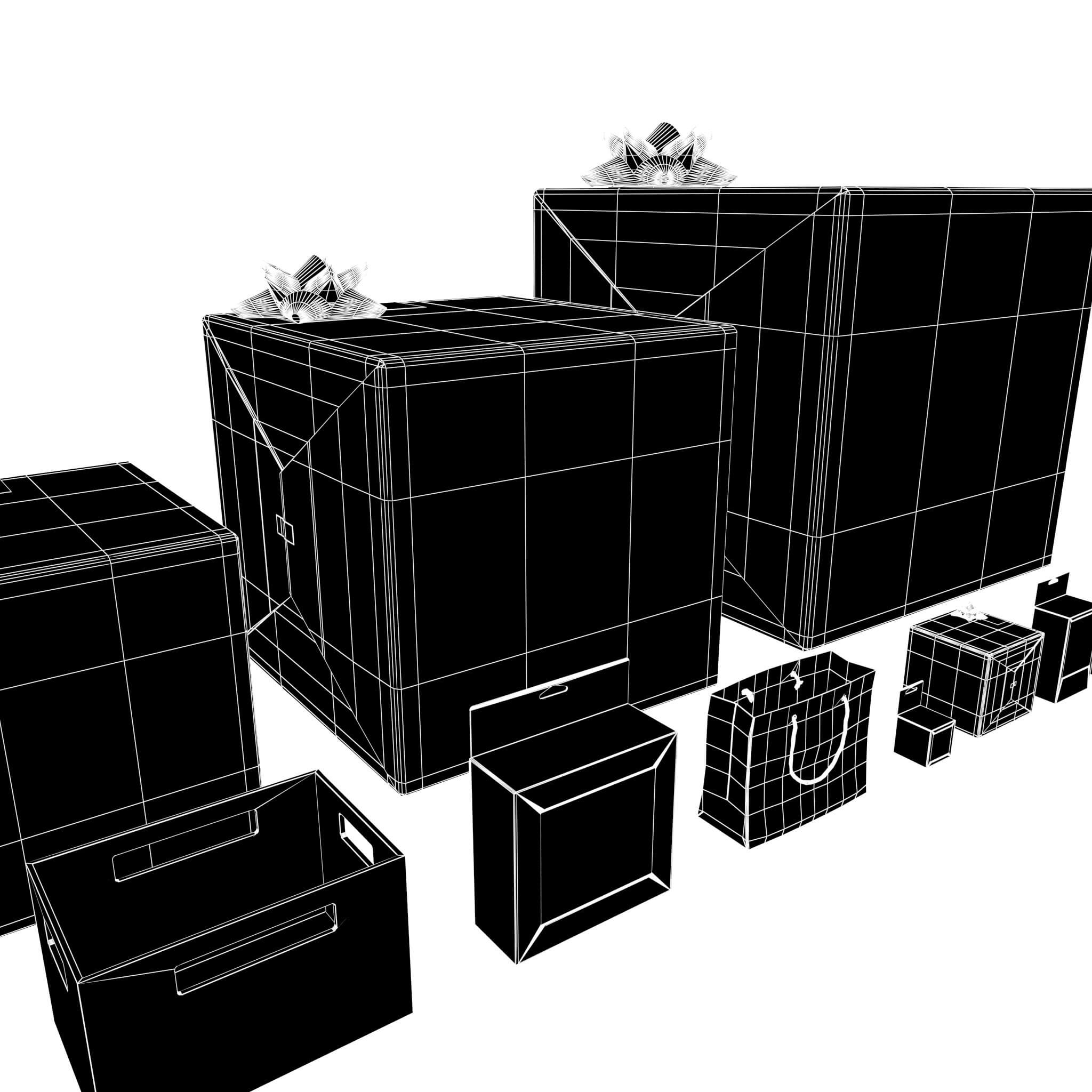 Realastic Boxes - 3D Model by BILALGOK