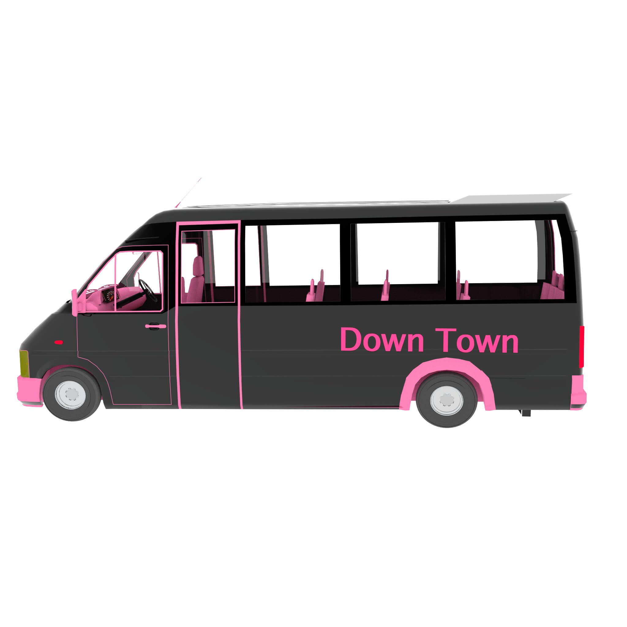 Realistic Minibus - 3D Model by BILALGOK