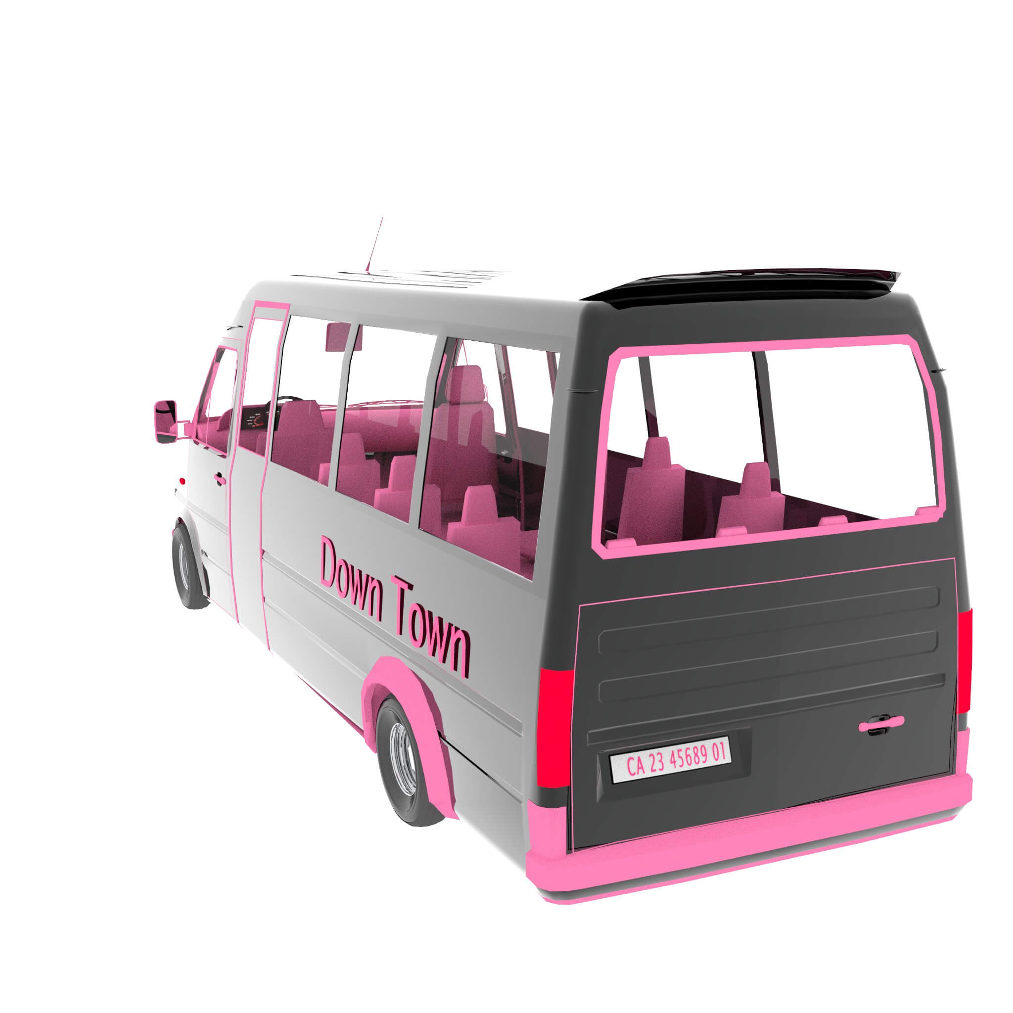 Realistic Minibus - 3D Model by BILALGOK