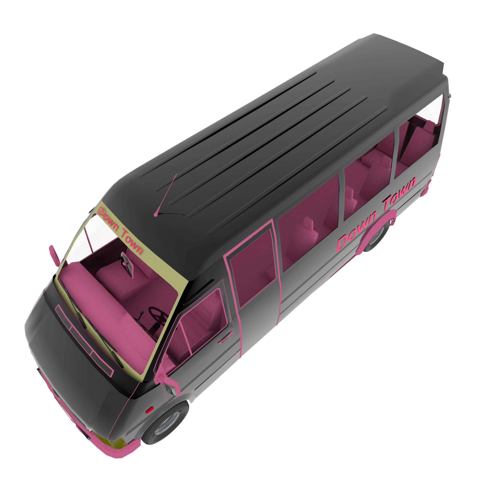 Realistic Minibus - 3D Model by BILALGOK