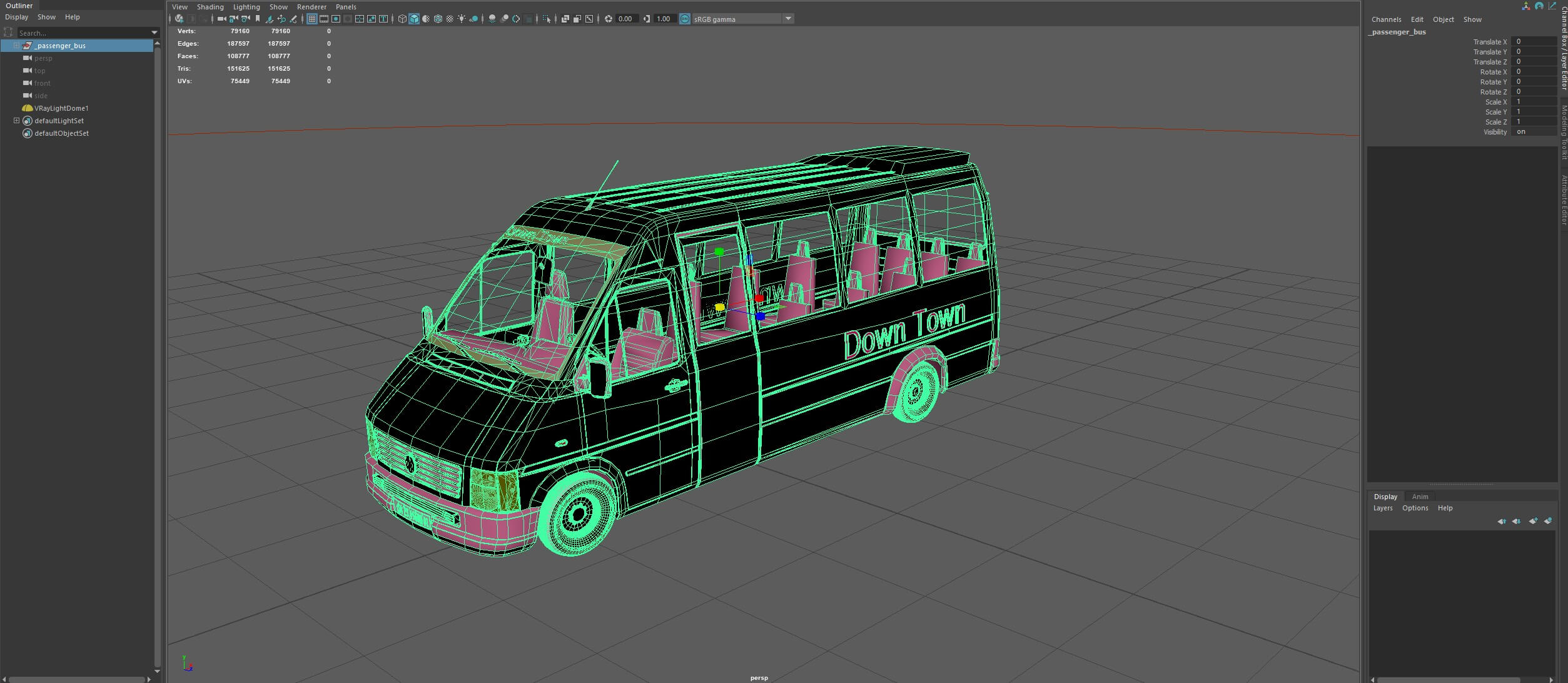 Realistic Minibus - 3D Model by BILALGOK