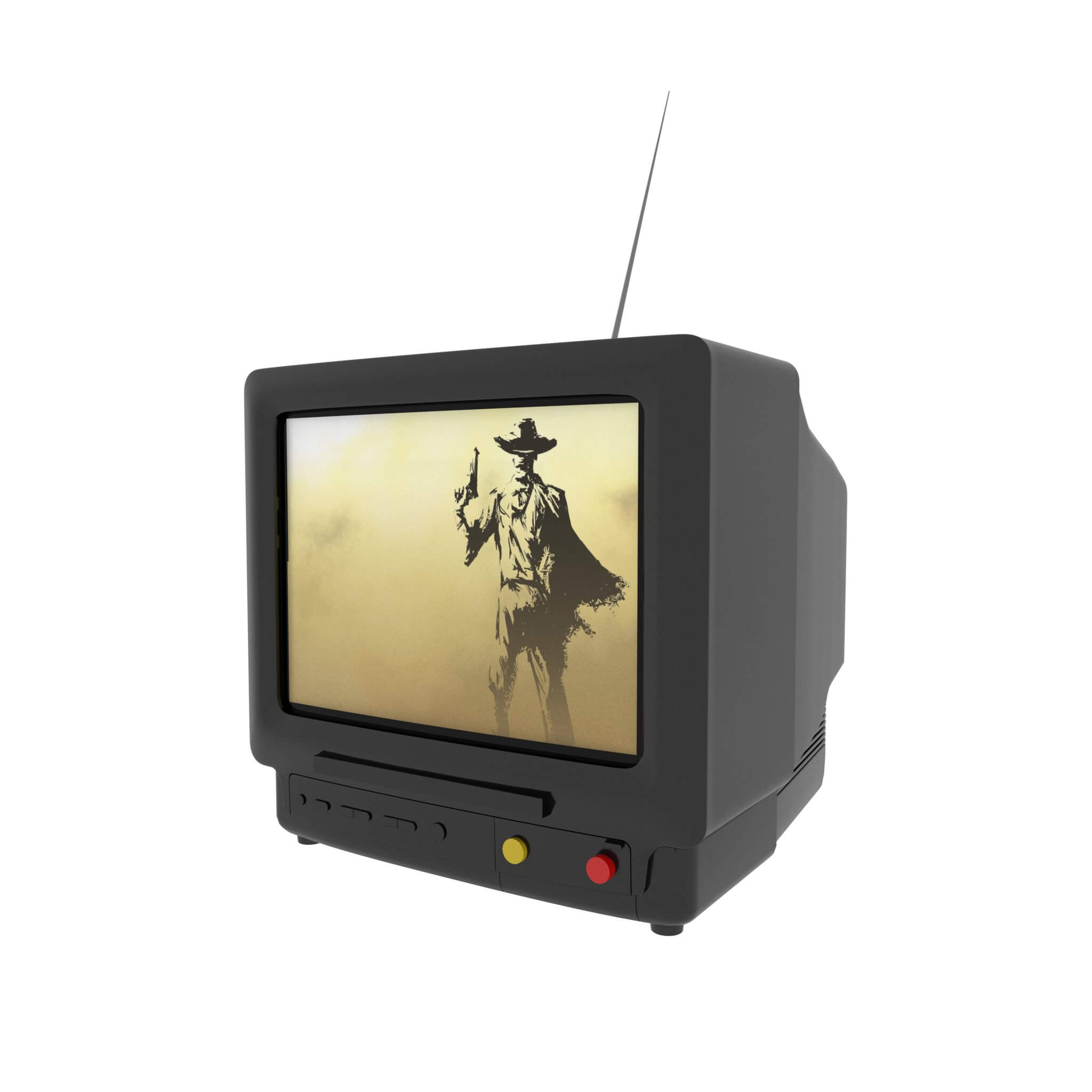 Realistic Old TV - 3D Model by BILALGOK