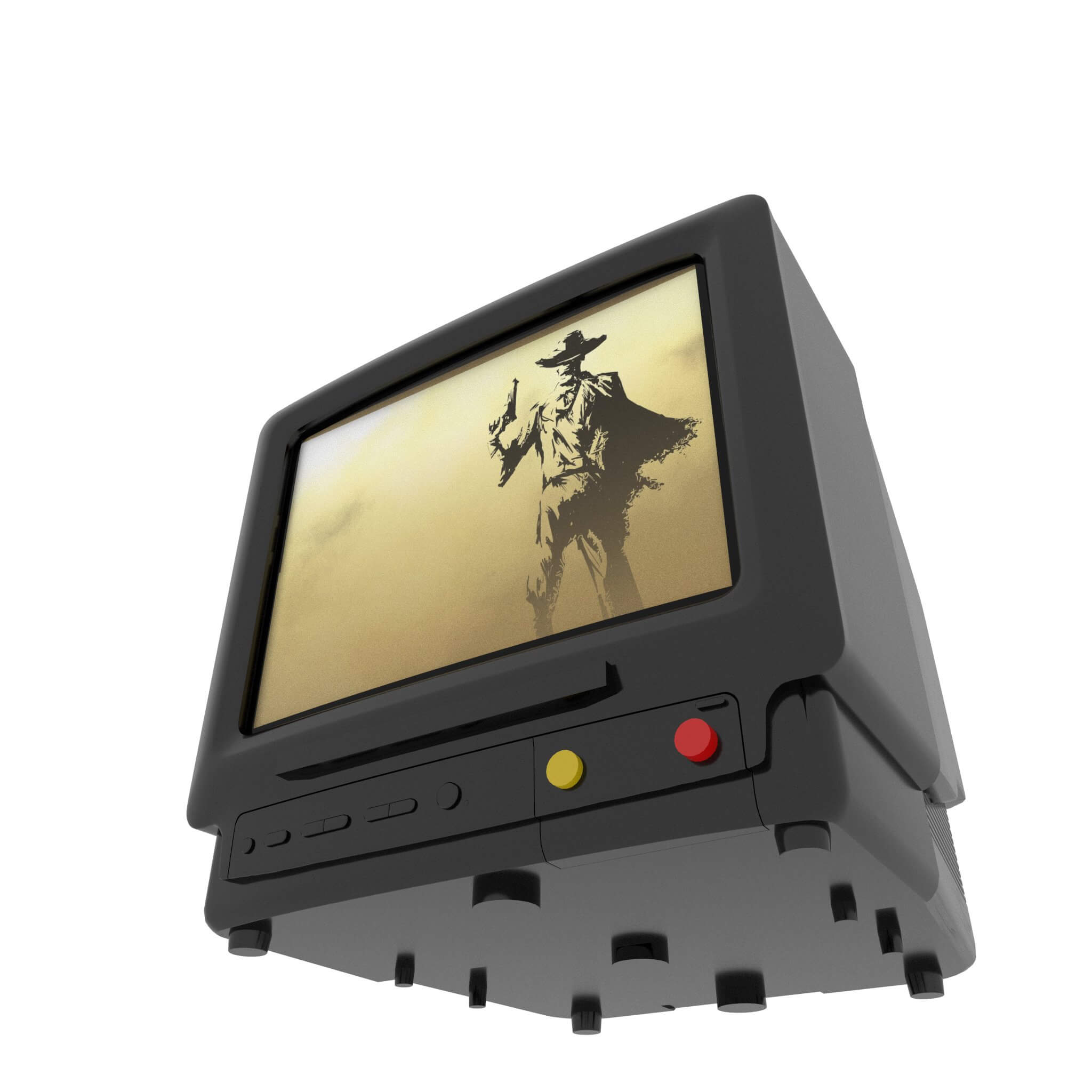 Realistic Old TV - 3D Model by BILALGOK