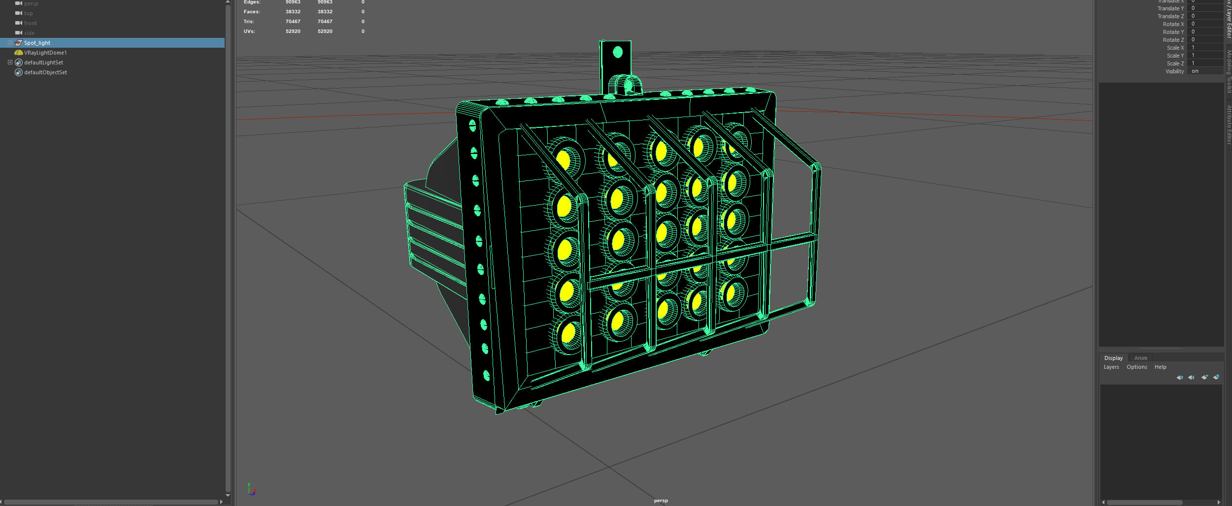 Detailed Spot Light - 3D Model by BILALGOK