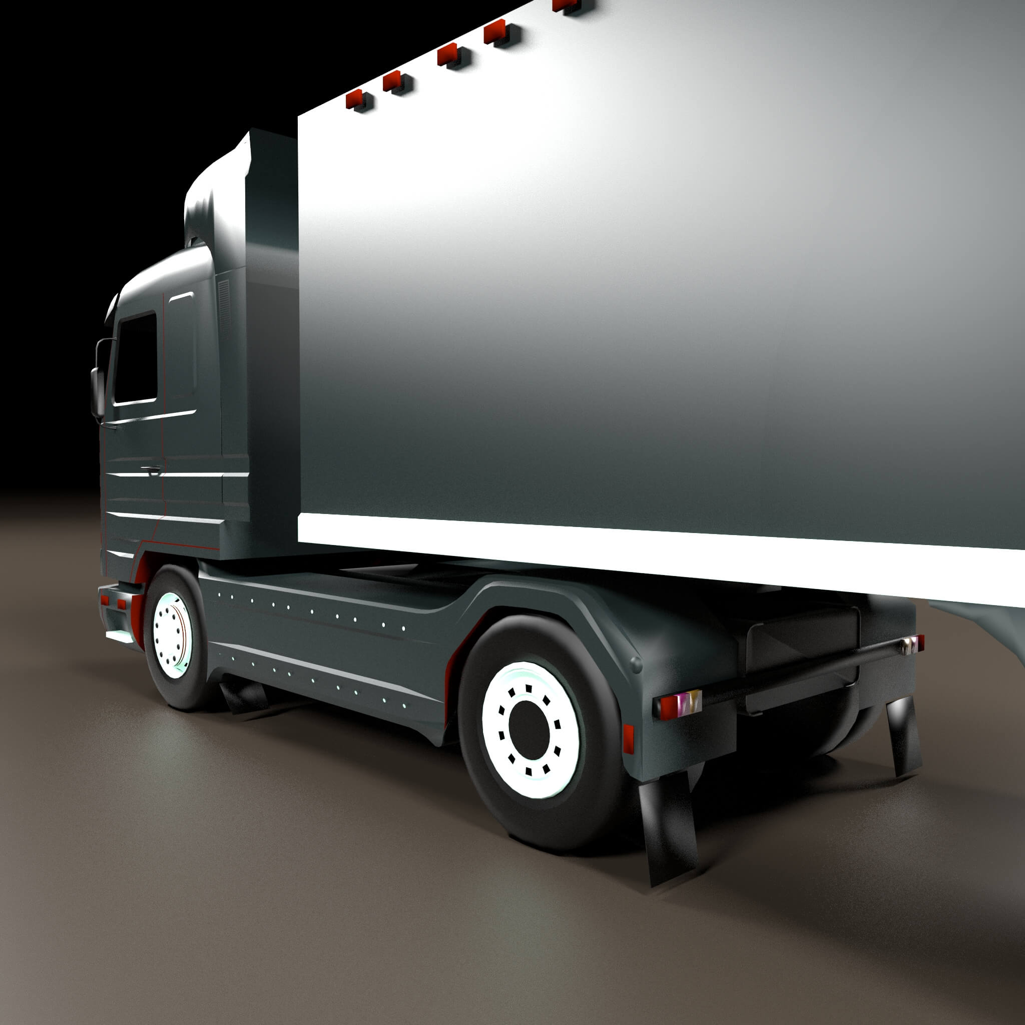 Long Cargo Truck - 3D Model by BILALGOK