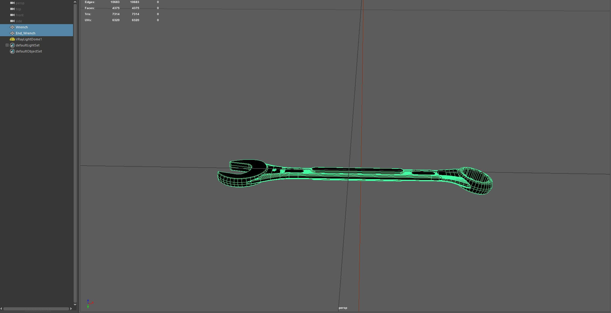 Realistic Wrench - 3D Model by BILALGOK