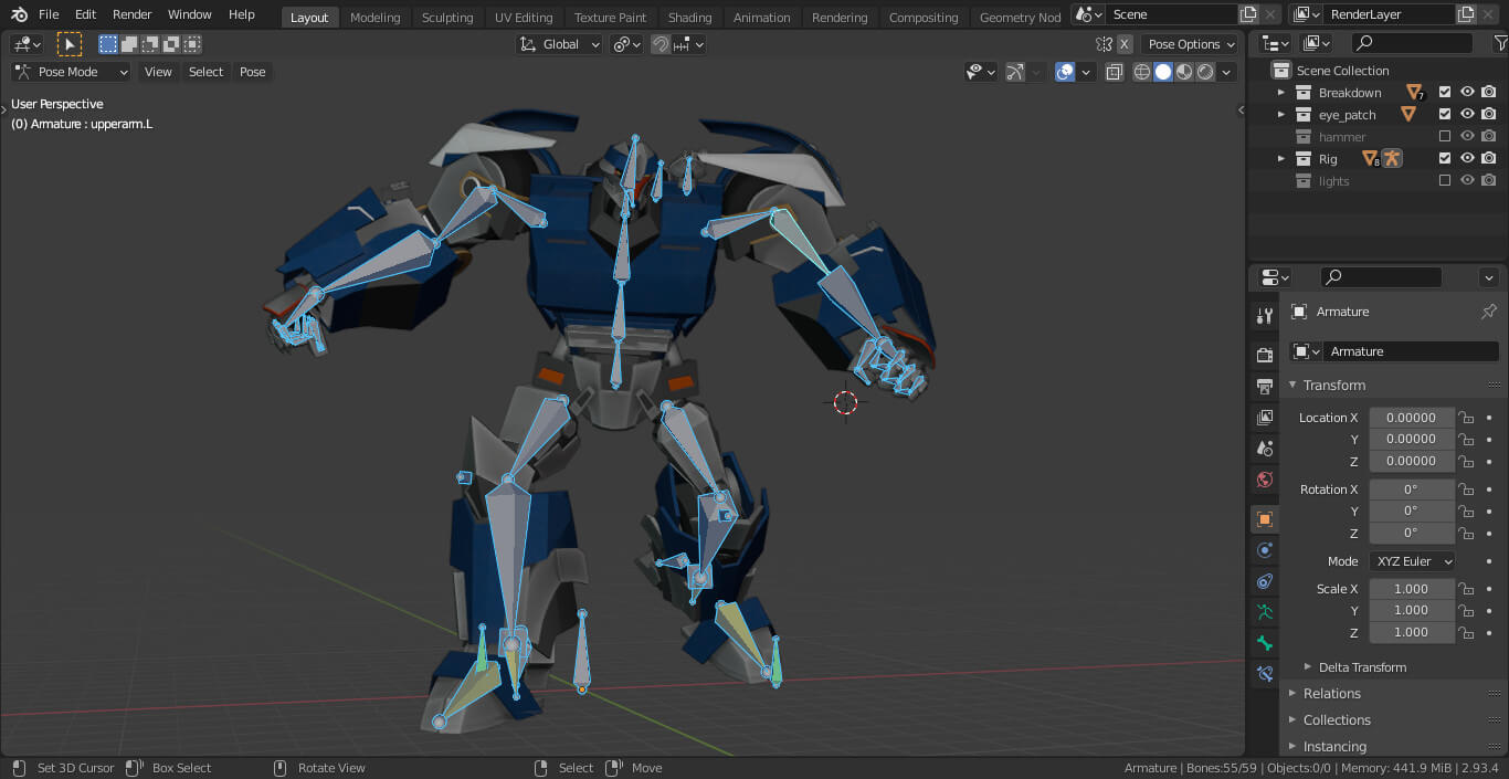 Breakdown Transformers Prime Rig - 3D Model by billnguyen1411
