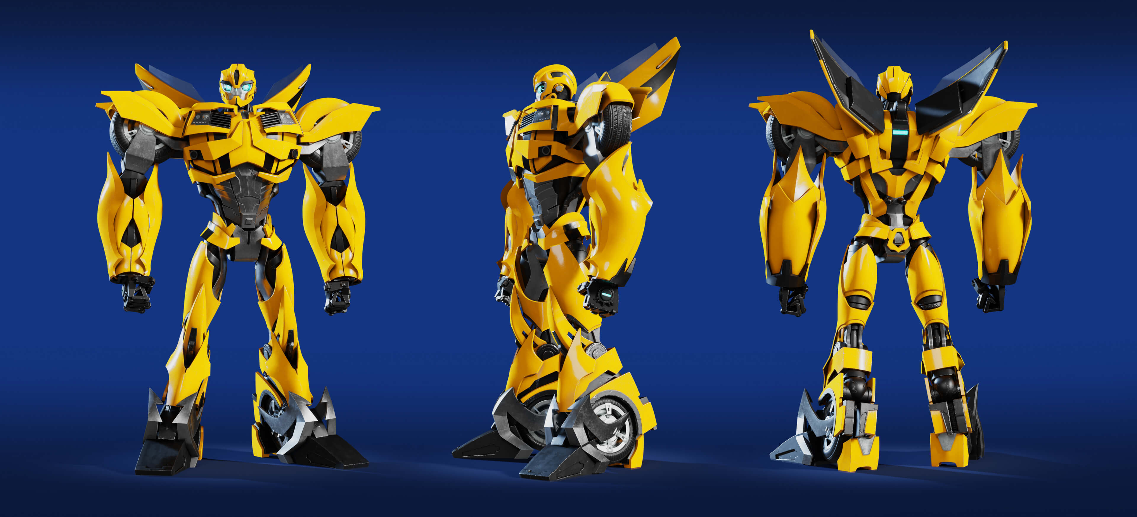 Bumblebee Transformers Prime Rig - 3D Model by billnguyen1411