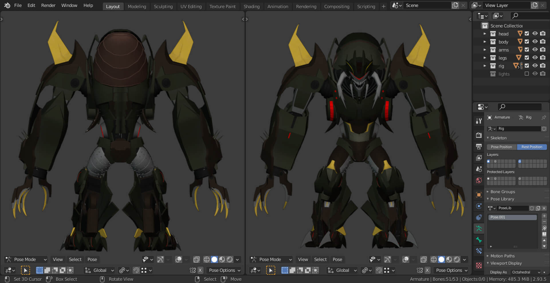 Insecticon Transformers Prime Rig - 3D Model by billnguyen1411