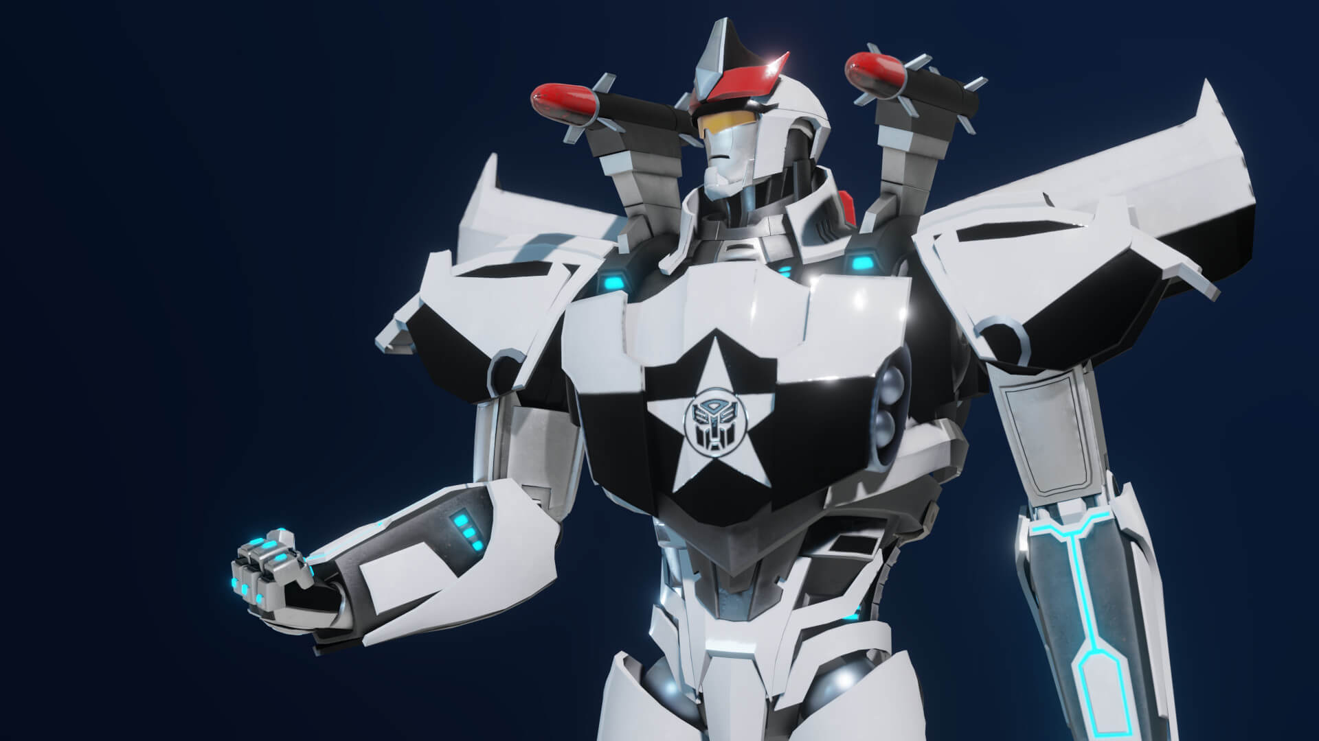Prowl Transformers Prime Rig - 3D Model by billnguyen1411