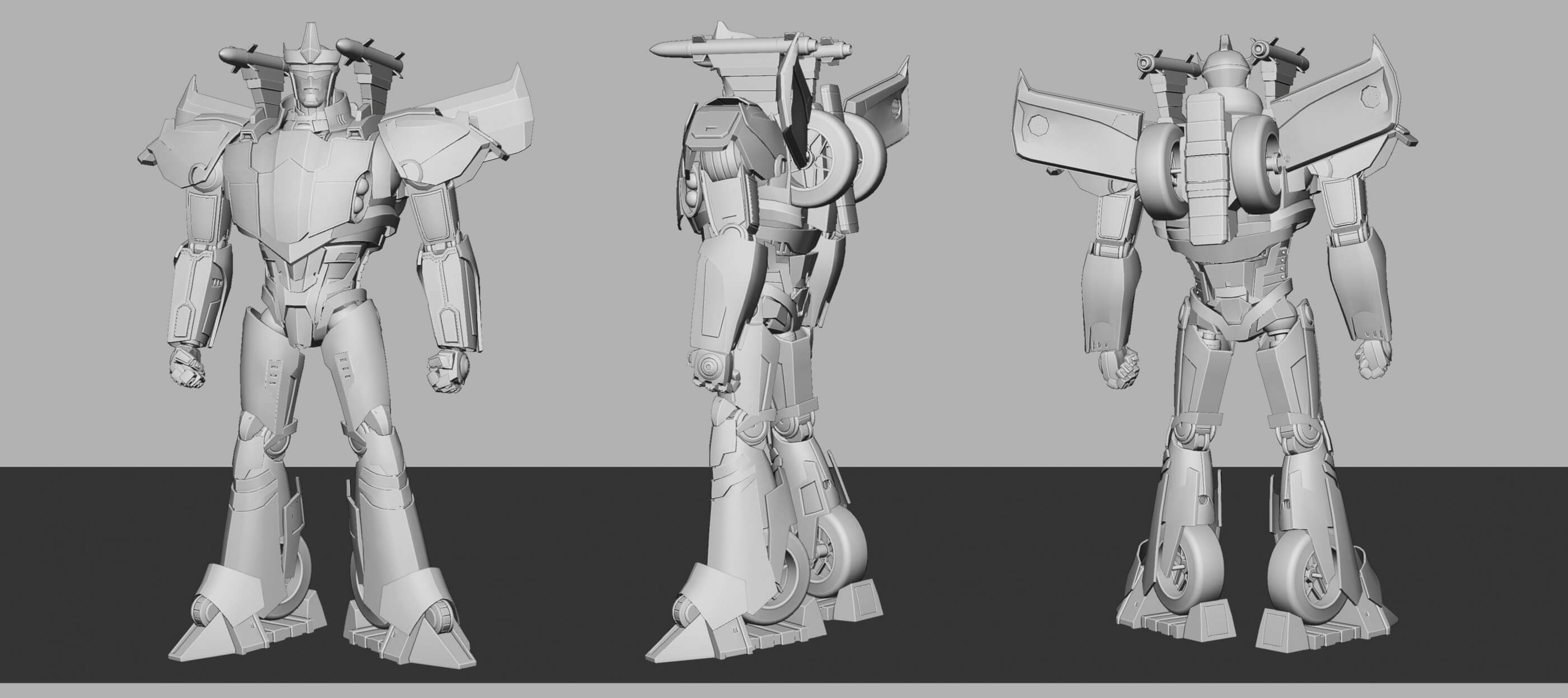 Prowl Transformers Prime Rig - 3D Model by billnguyen1411