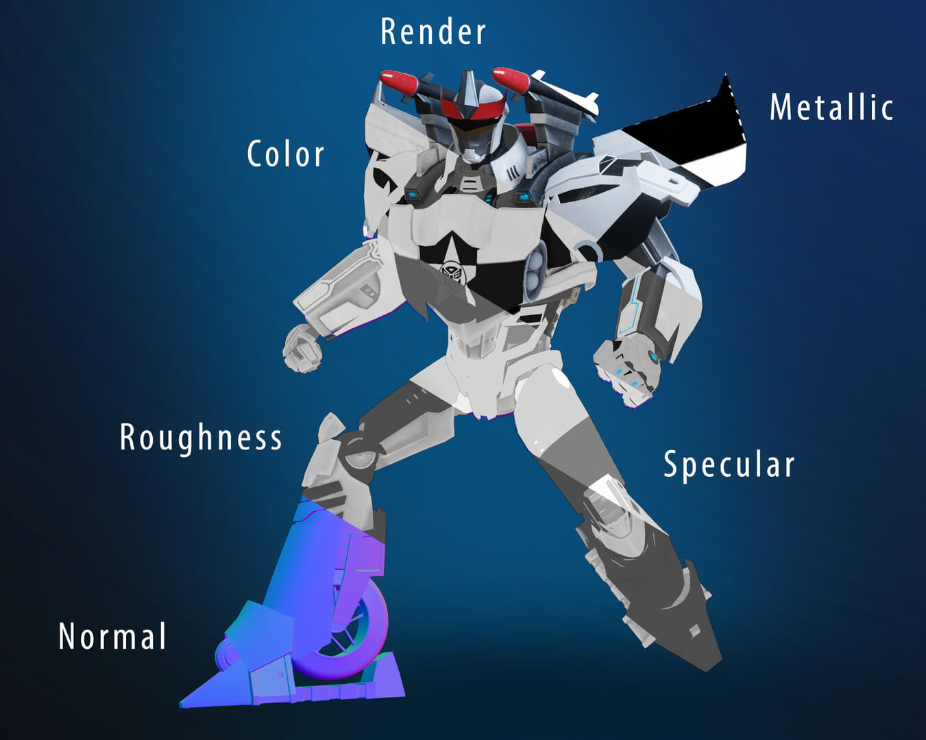 Prowl Transformers Prime Rig - 3D Model by billnguyen1411