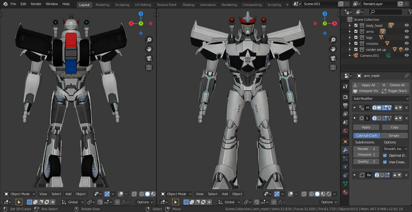 Prowl Transformers Prime Rig - 3D Model by billnguyen1411