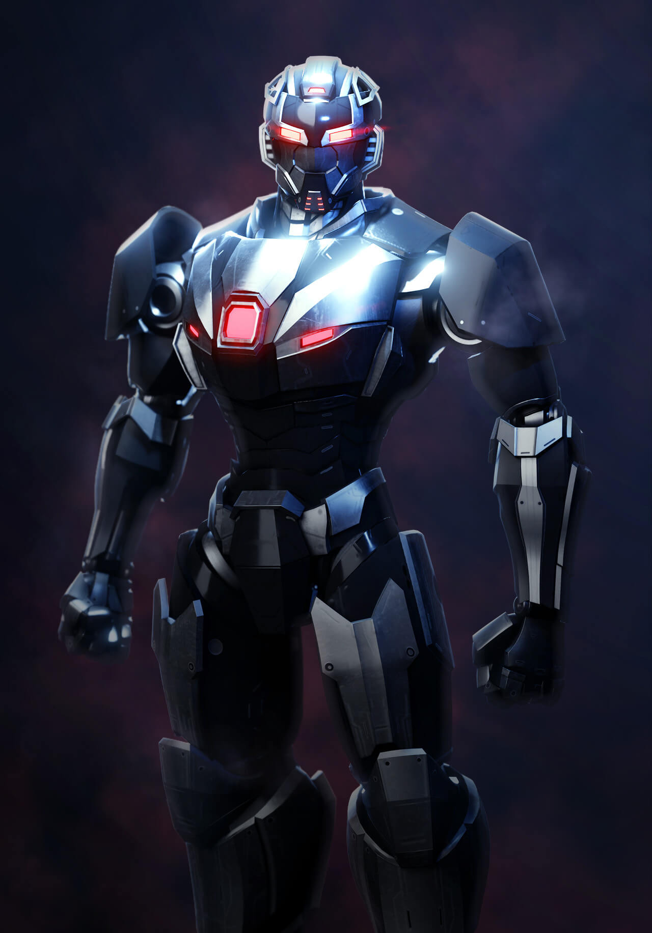 Robot Character Rig RTS 03 - 3D Model by billnguyen1411