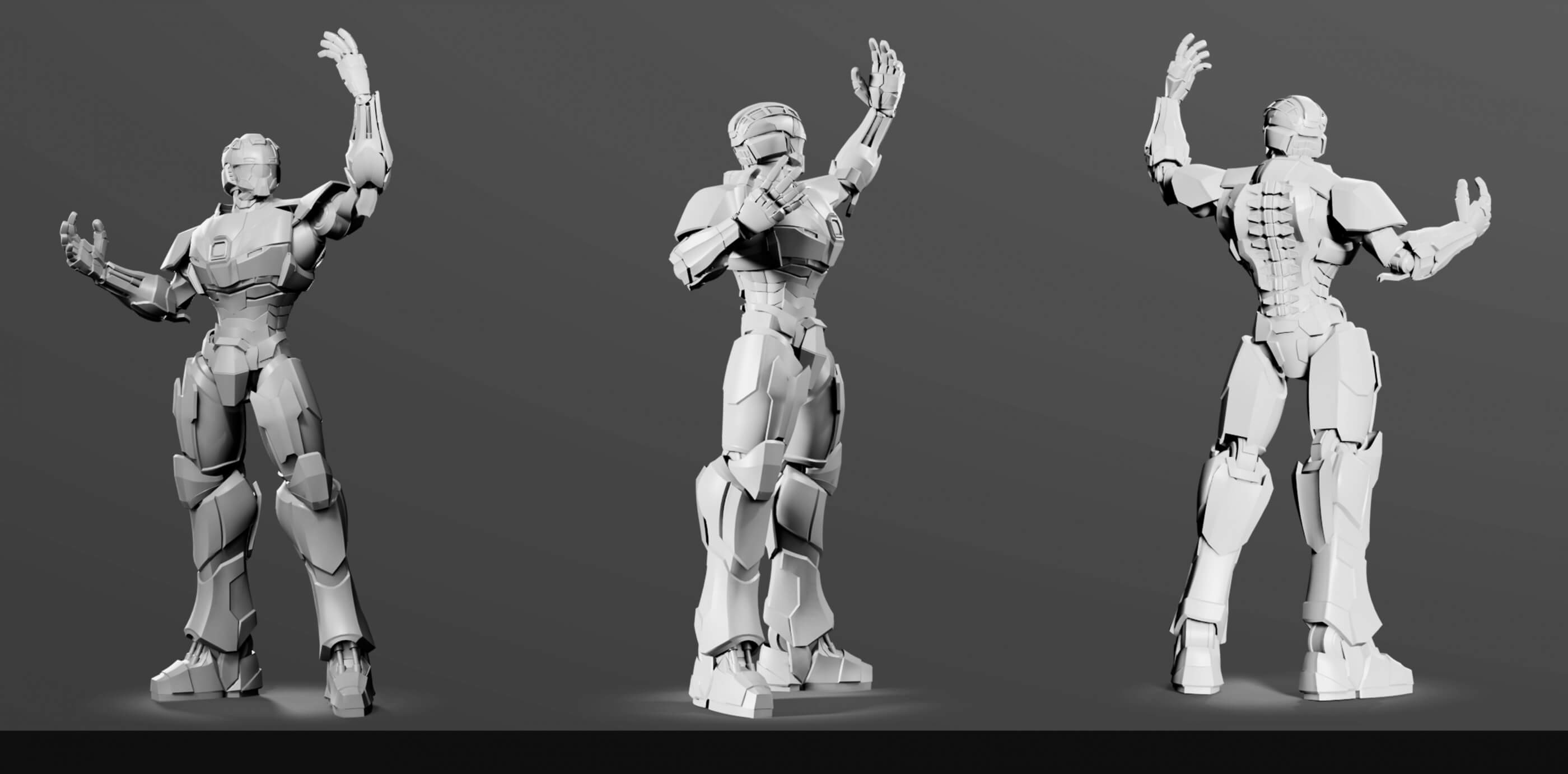 Robot Character Rig RTS 03 - 3D Model by billnguyen1411