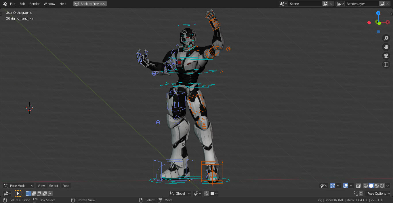 Robot Character Rig RTS 03 - 3D Model by billnguyen1411