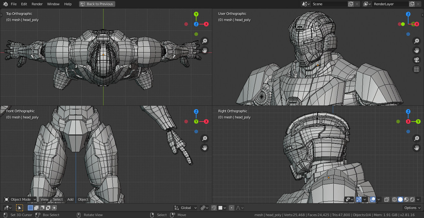 Robot Character Rig RTS 03 - 3D Model by billnguyen1411