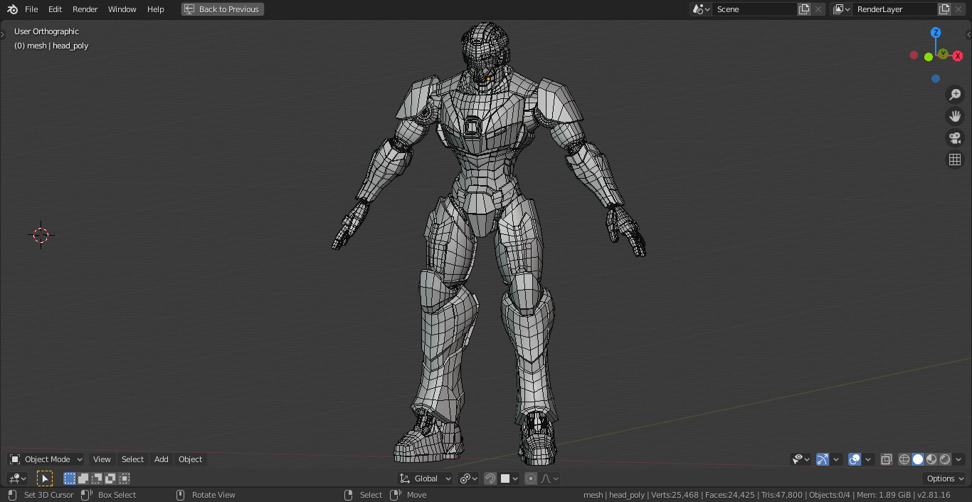 Robot Character Rig RTS 03 - 3D Model by billnguyen1411