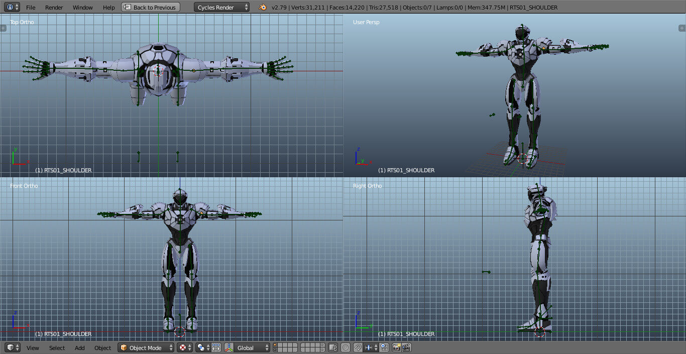 Robot Model Custom Rig RTS 01 by billnguyen1411