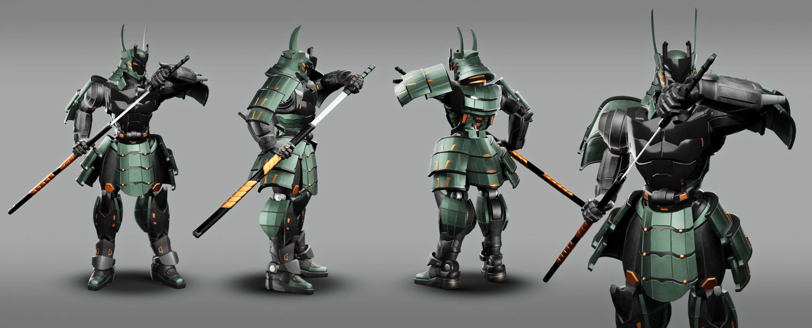 Samurai Robot Rig RTS 02 - 3D Model by billnguyen1411