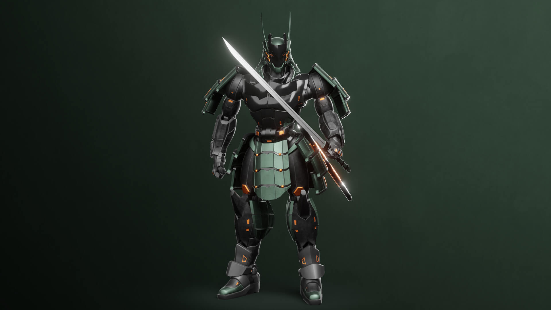 Samurai Robot Rig RTS 02 - 3D Model by billnguyen1411