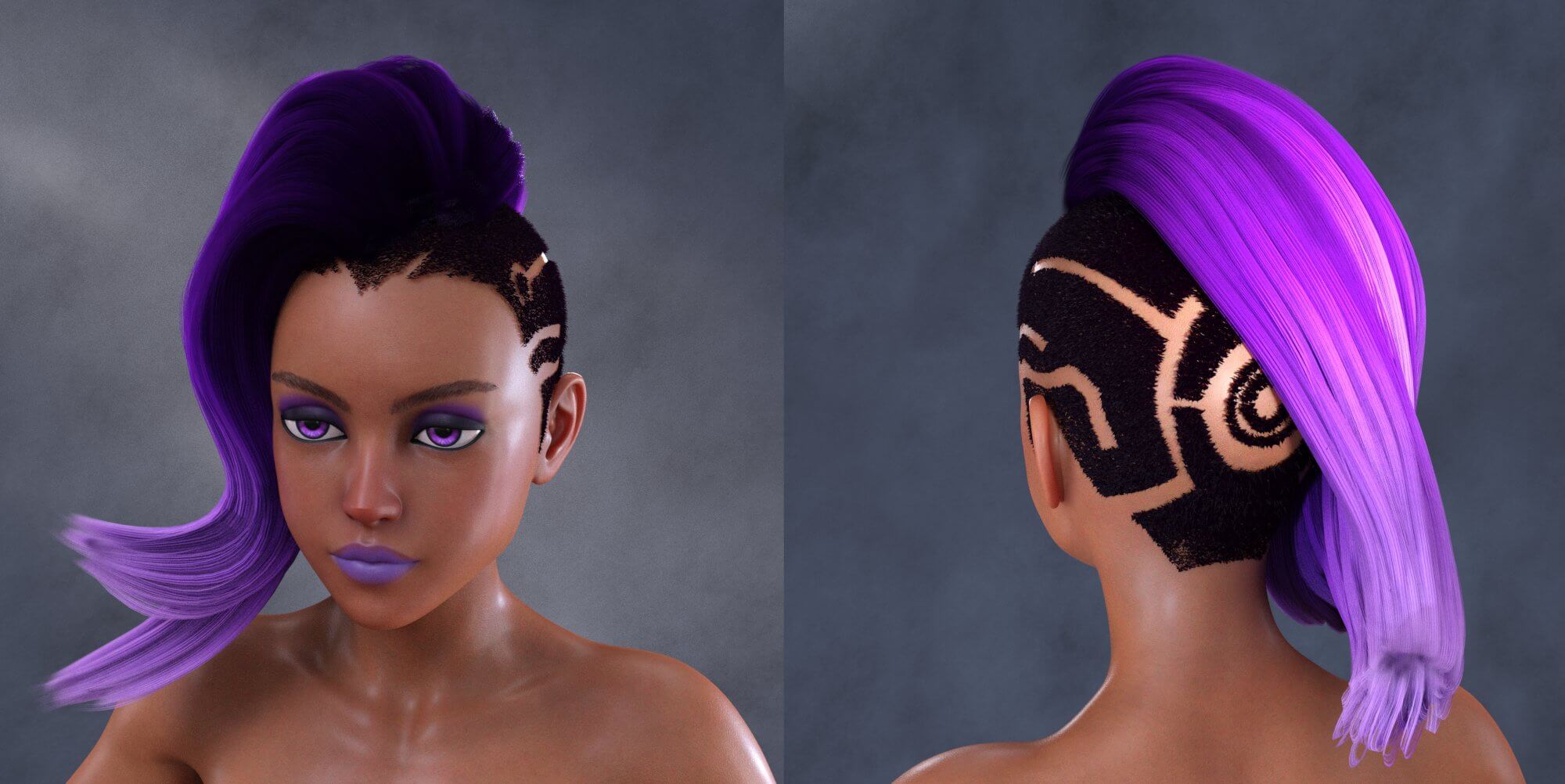 Sombra Hair 3D Render, Digital Art by billybear71