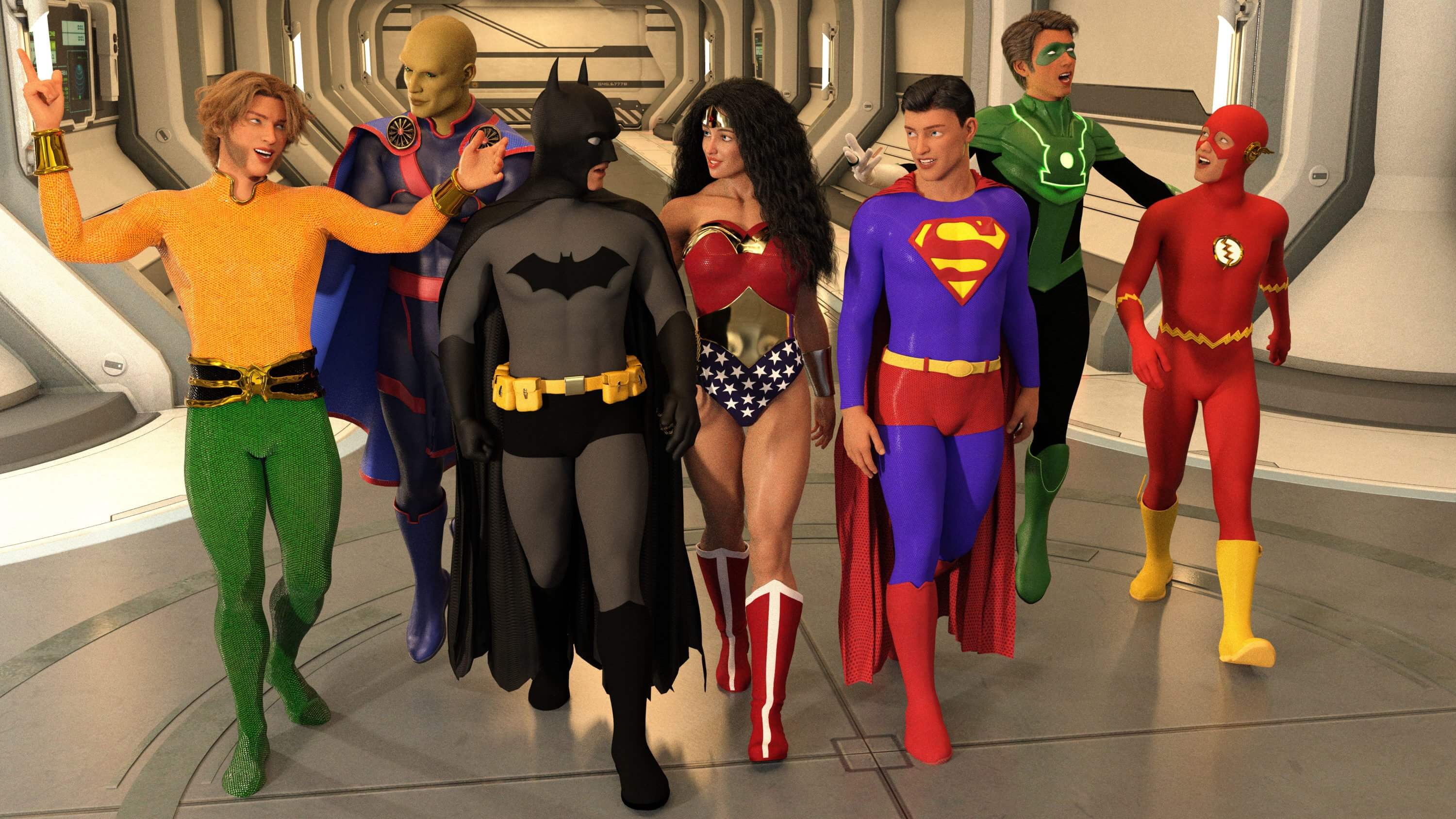 The Original Seven 3D Render, Digital Art by billybear71