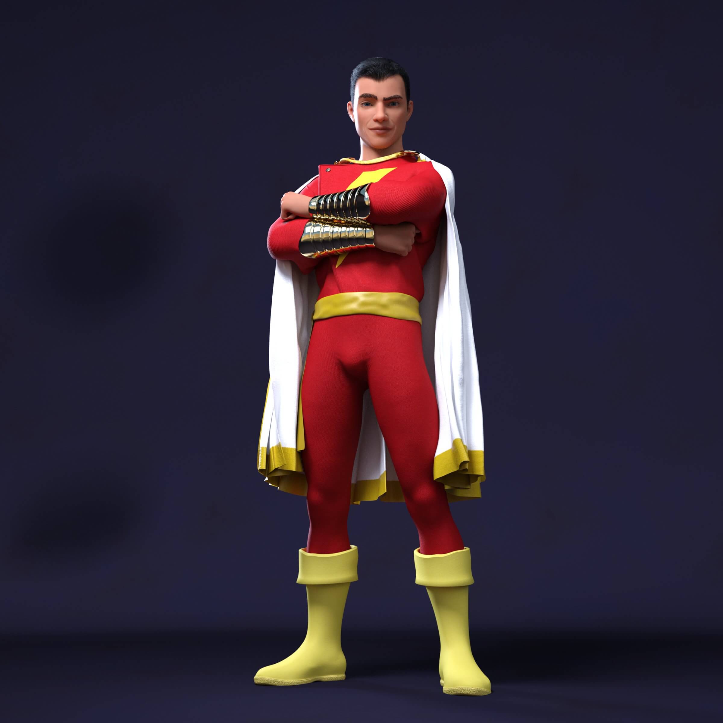 Shazam Outfit For G8M - Daz Content by billybear71