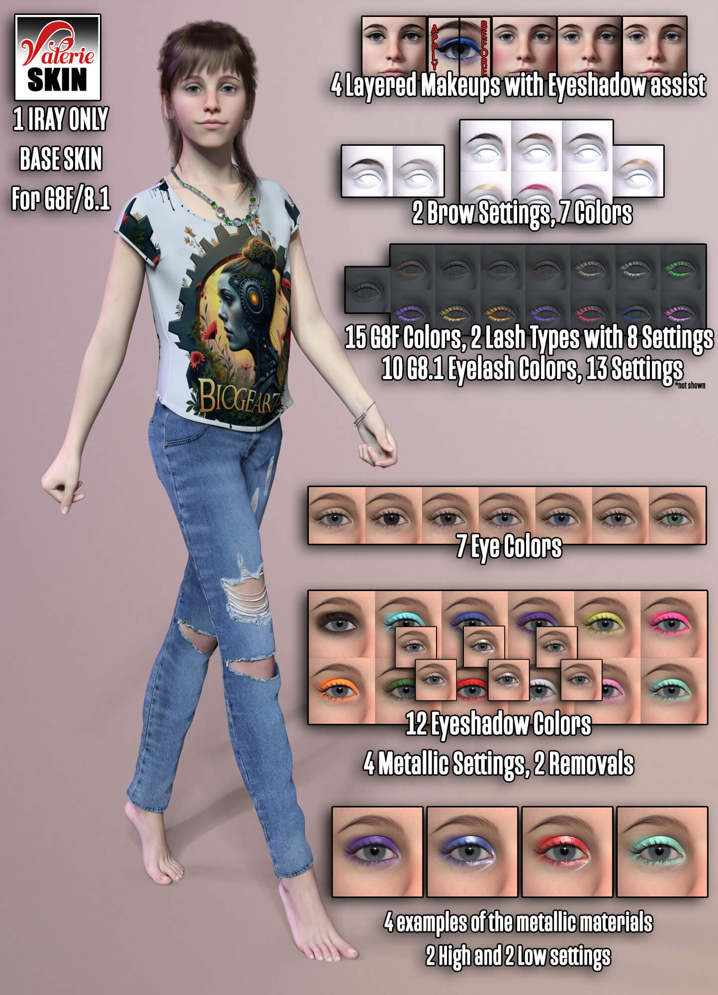 BG3D Valerie for G8F and G8.1 - Daz Content by BioGearz3D