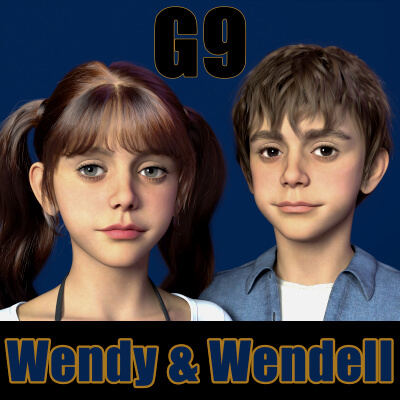 BG3D Wendy & Wendell for Genesis 9 - Daz Content by BioGearz3D