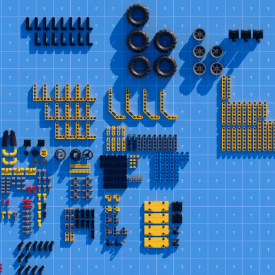 LEGO Car Parts - 3D Model by BirdAid