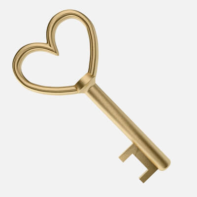 Antique Golden Key - 3D Model by Birdfix