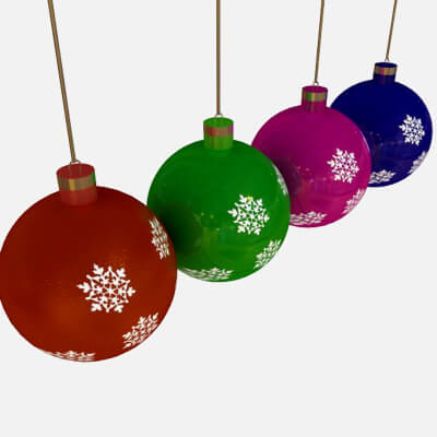 Christmas Balls - 3D Model by Birdfix