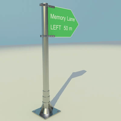 Highway Sign Board - 3D Model by Birdfix