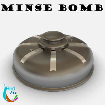 Mines land Bomb - 3D Model by Birdfix